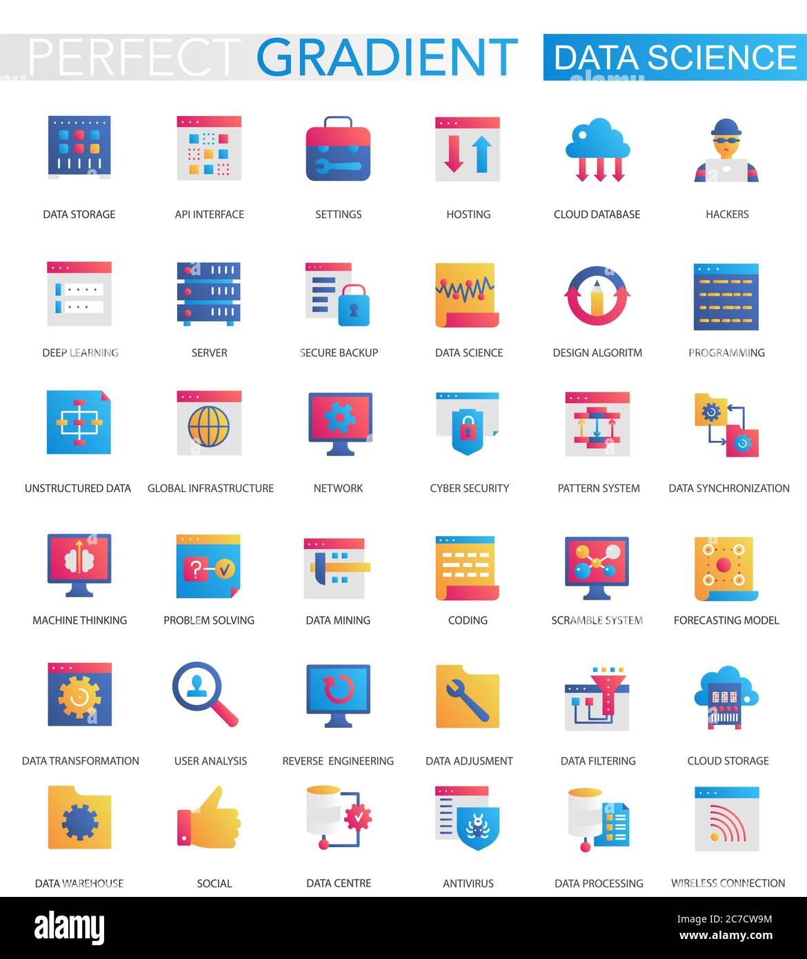 Data science vector hi-res stock photography and images - Alamy