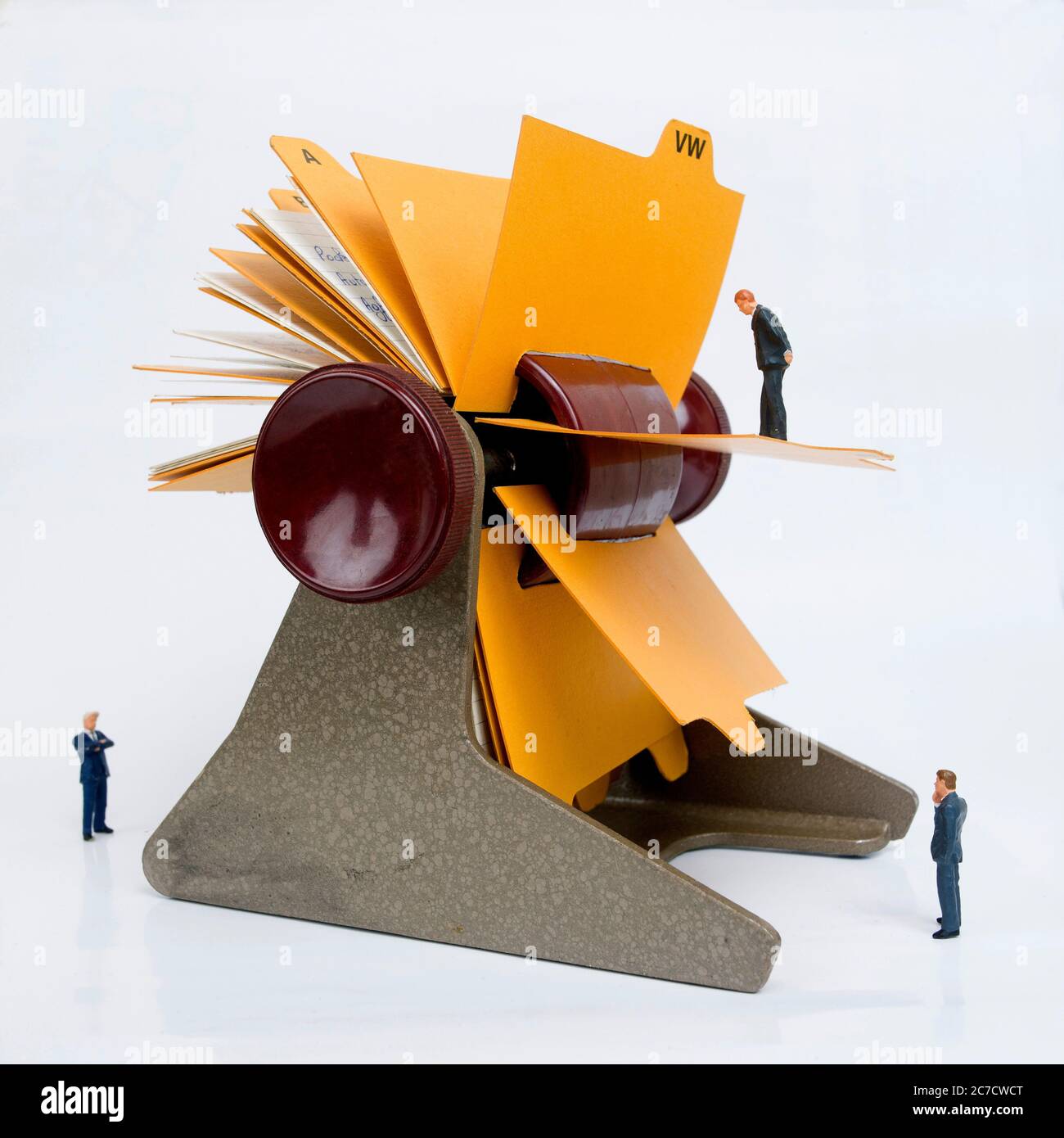 Vintage rotary file Stock Photo - Alamy