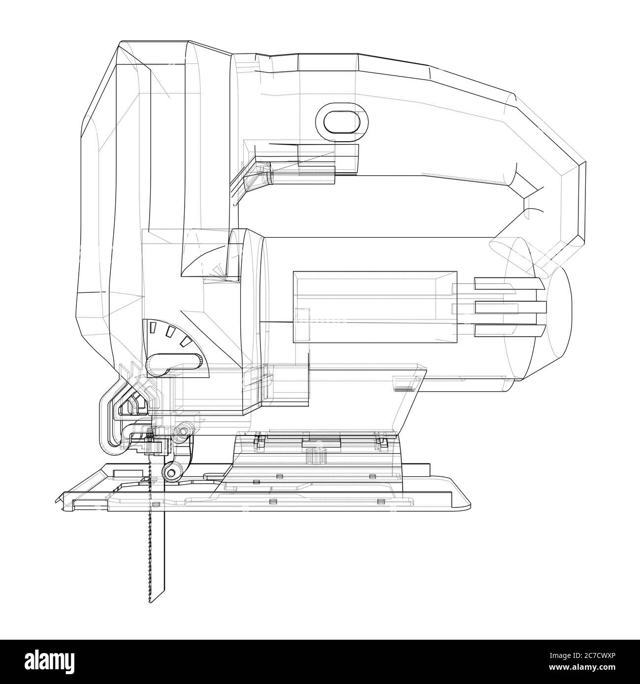 Jig saw icon electric Black and White Stock Photos & Images - Alamy