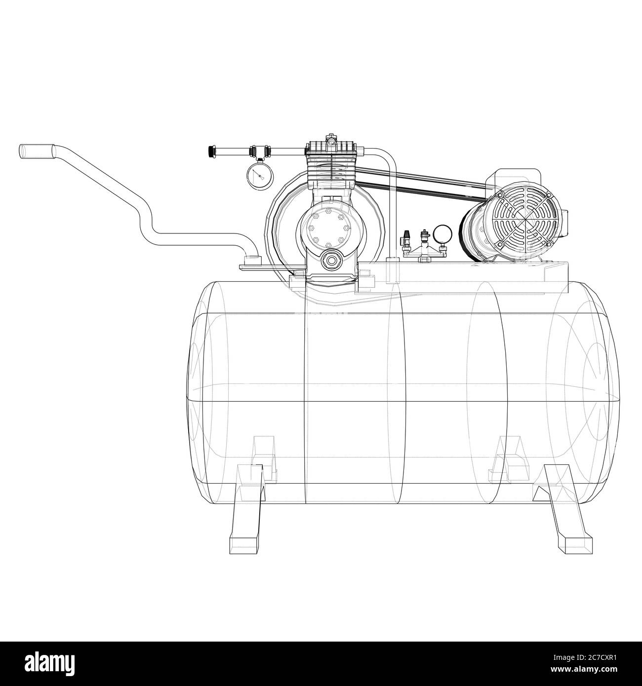Outline Air compressor Stock Photo - Alamy