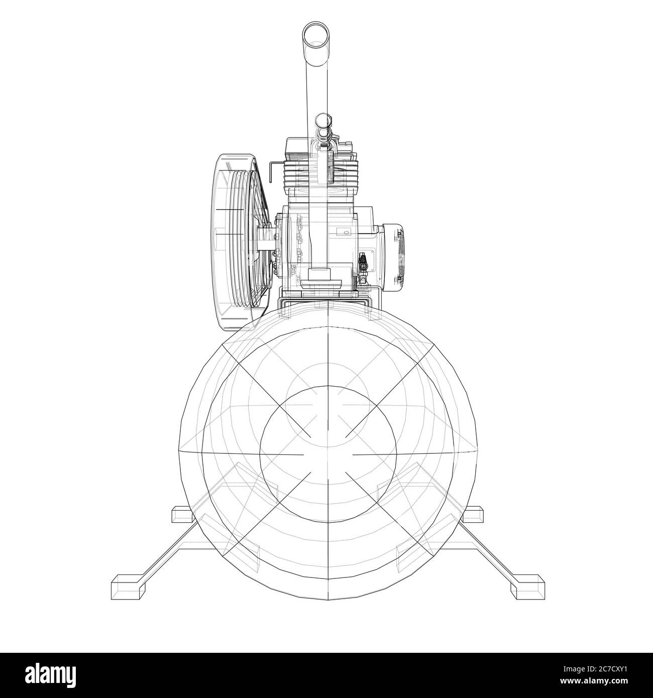 Outline Air compressor Stock Photo - Alamy