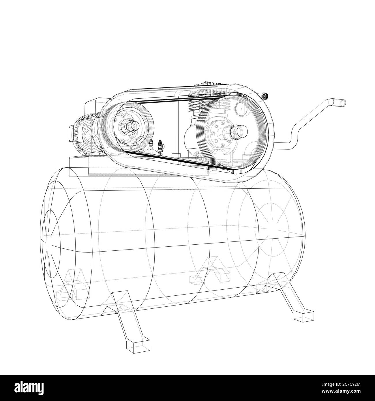 Outline Air compressor Stock Photo - Alamy