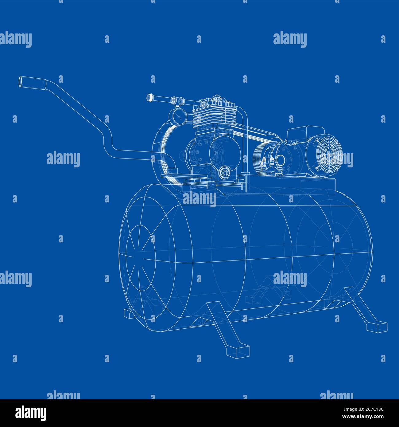 Outline Air compressor Stock Photo - Alamy