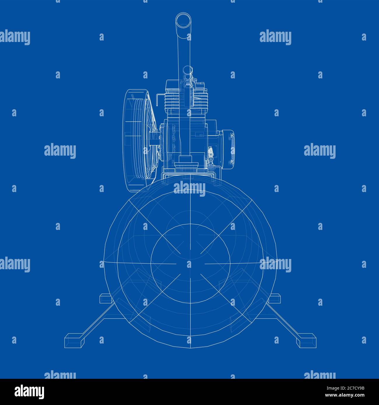 Outline Air compressor Stock Photo - Alamy