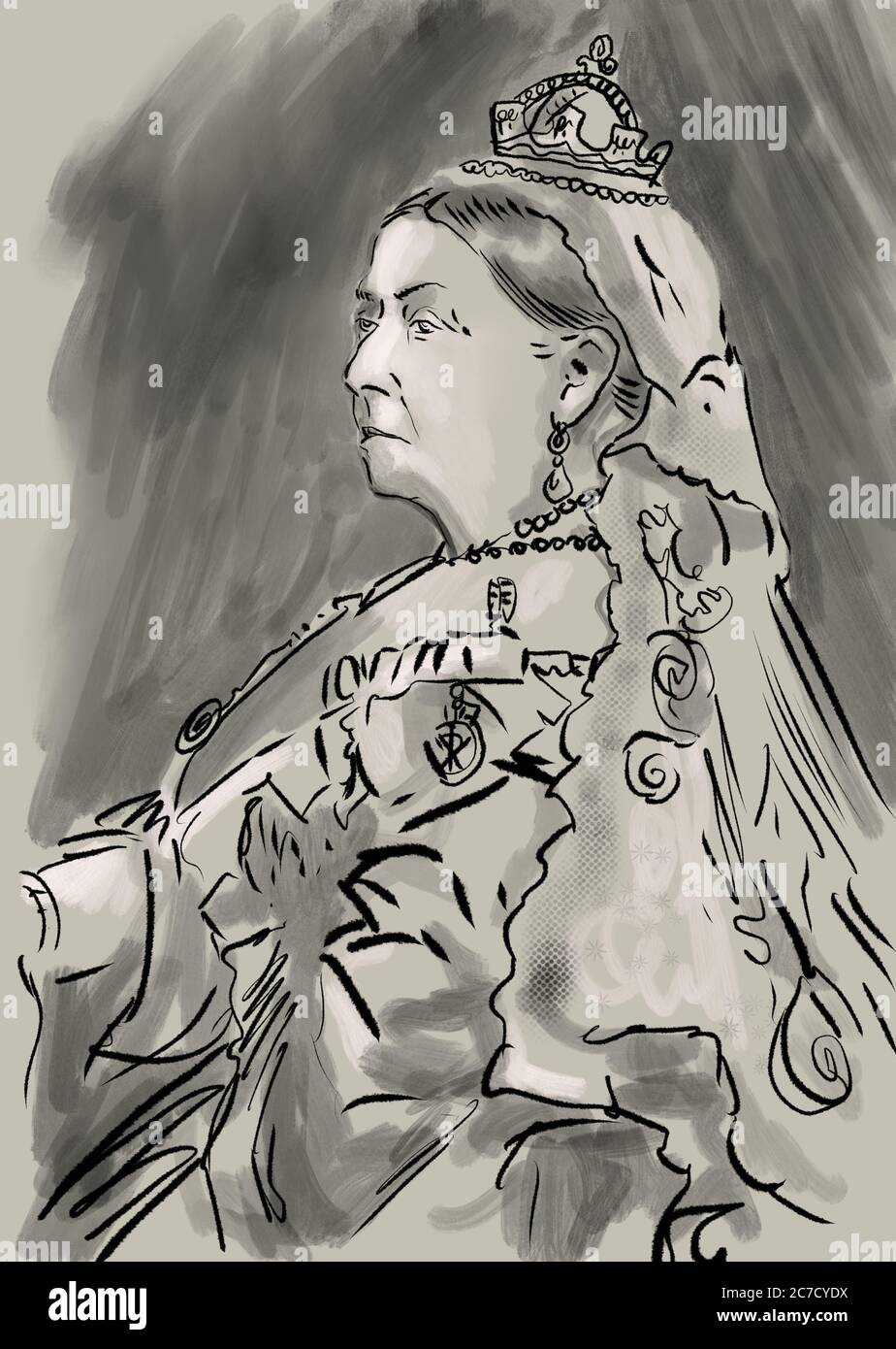 Portrait of Queen Victoria Stock Photo - Alamy