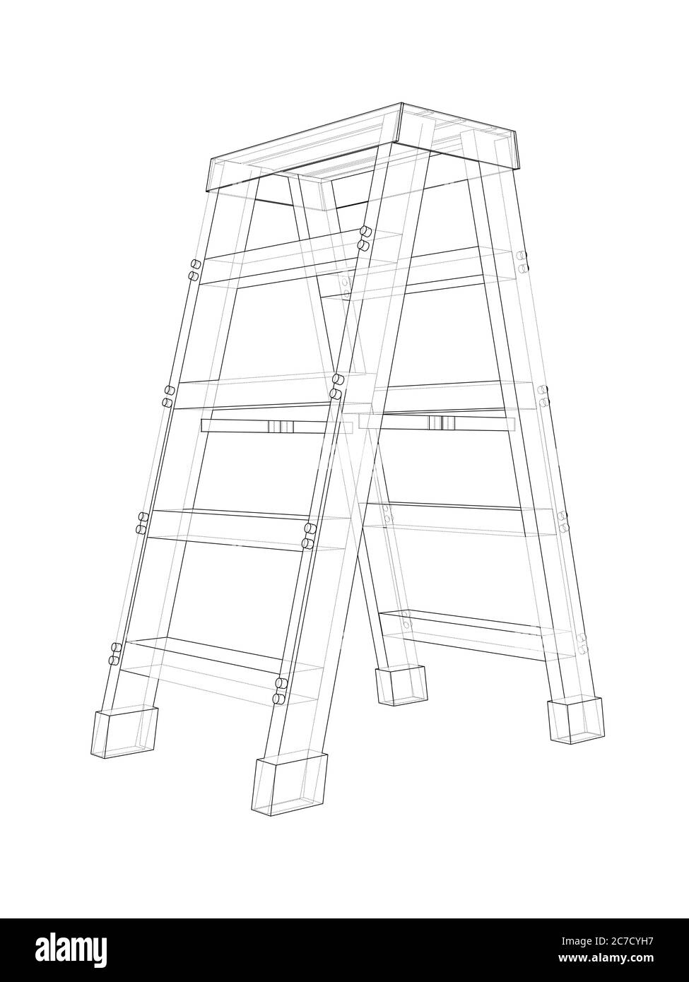 Outline household steps Stock Photo - Alamy