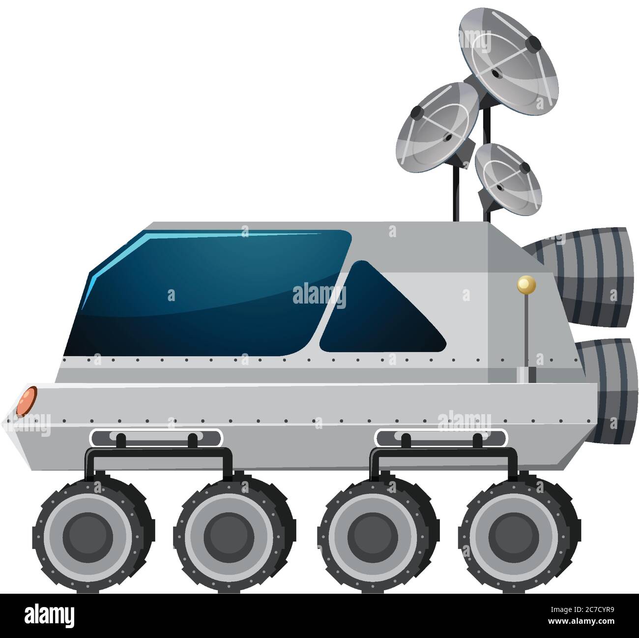 Isolated lunar roving vehicle on white background illustration Stock ...