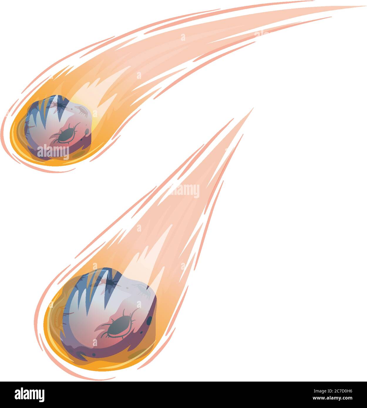 Isolated comet on white background illustration Stock Vector Image ...