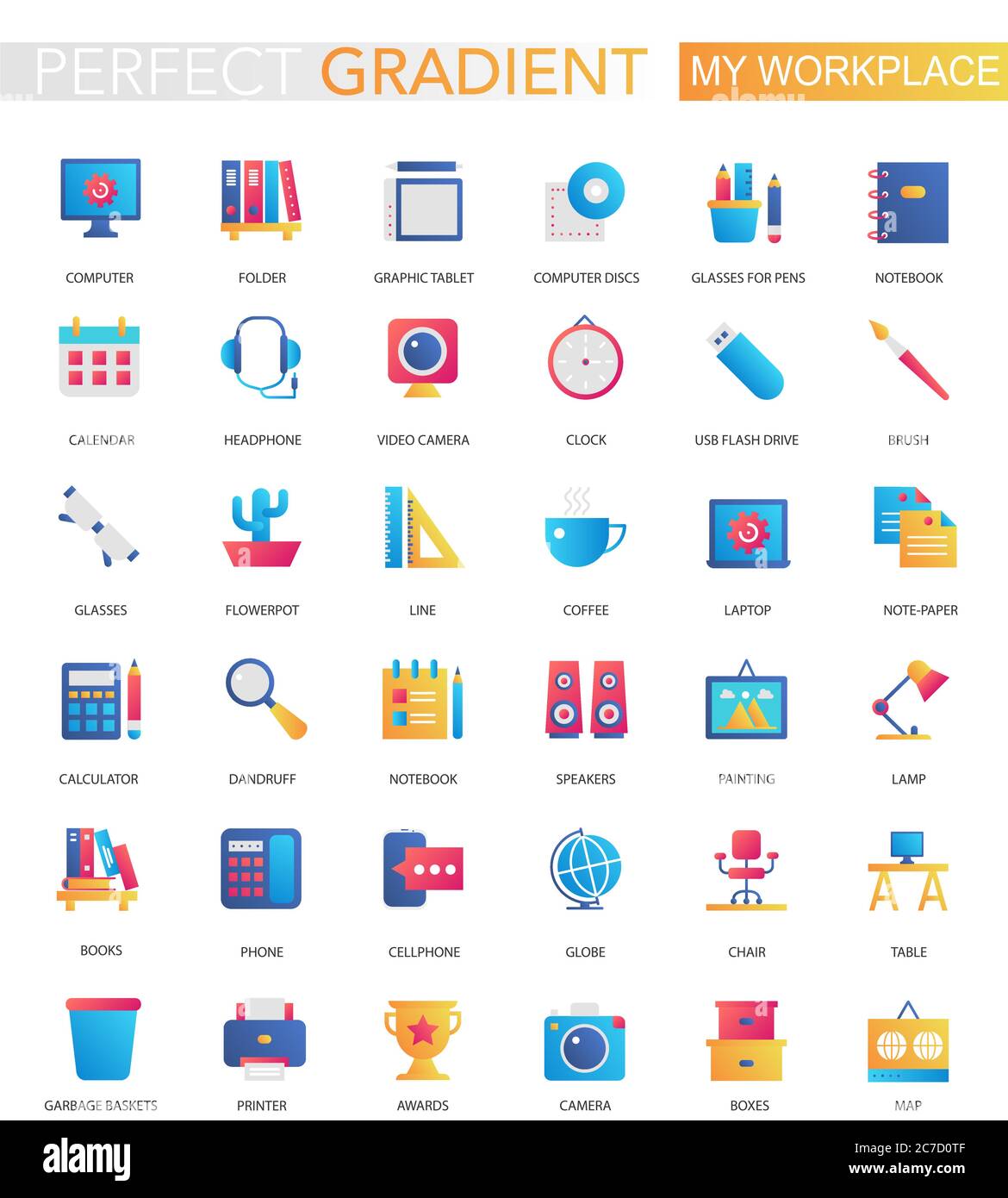 Workspace top view digital Cut Out Stock Images & Pictures - Alamy