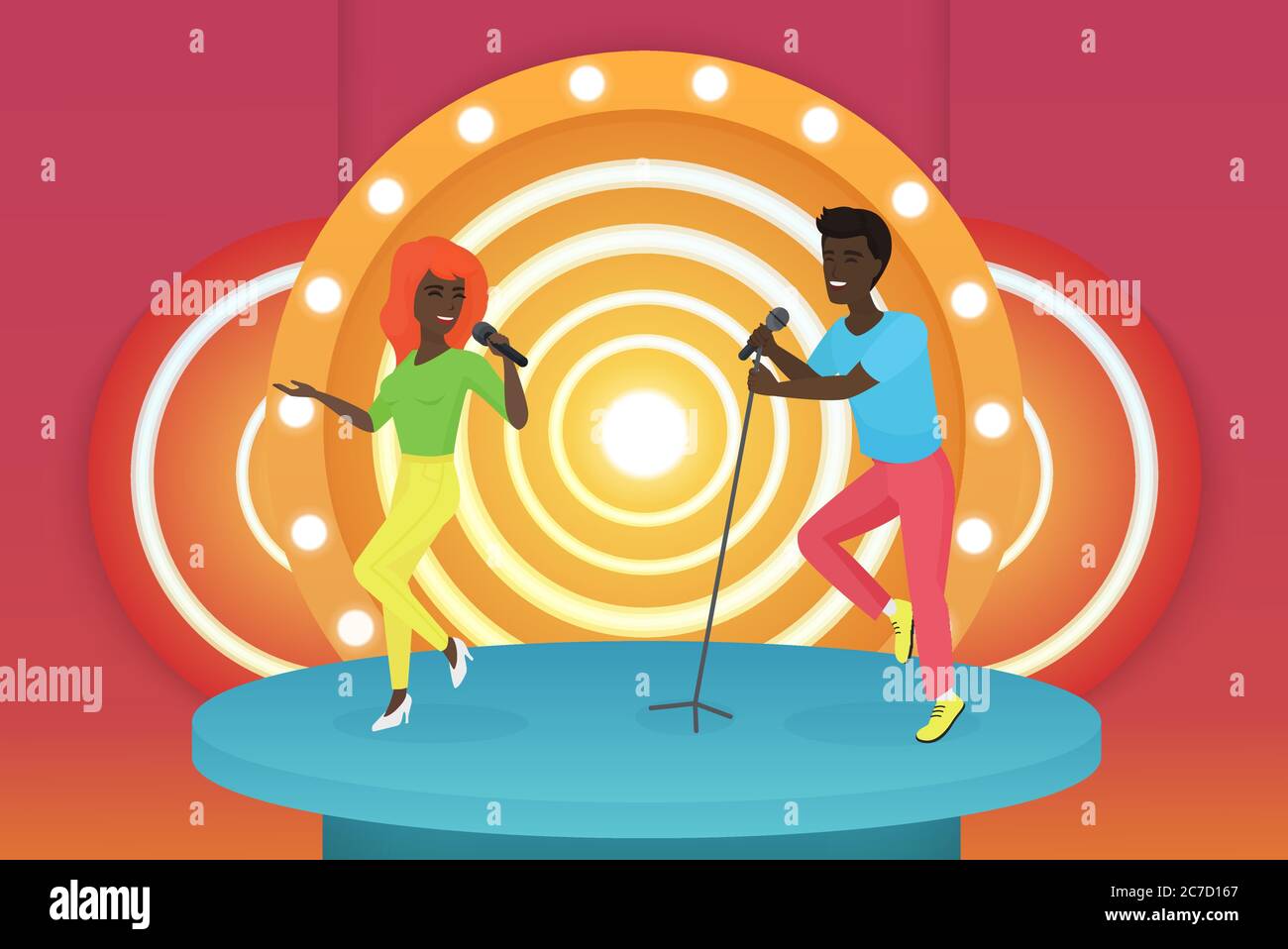 Male singer cartoon hi-res stock photography and images - Alamy