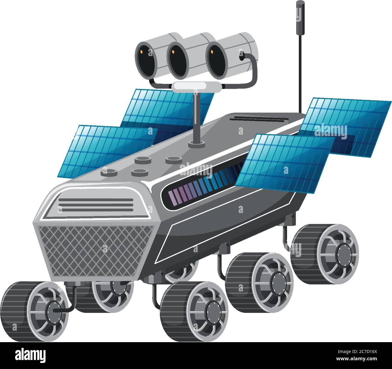 Isolated lunar roving vehicle on white background illustration Stock ...