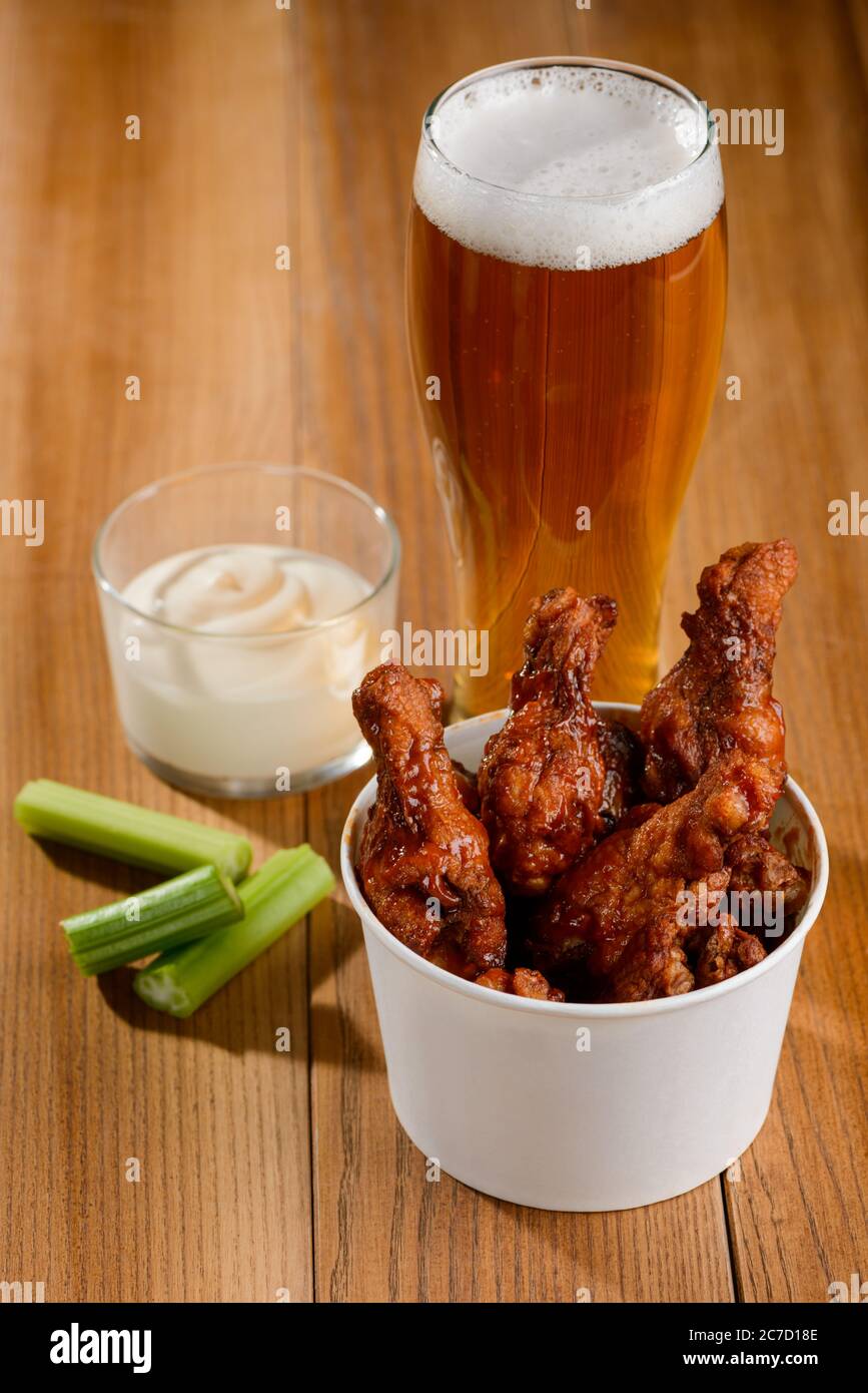 Wings And Bucket Of Beer