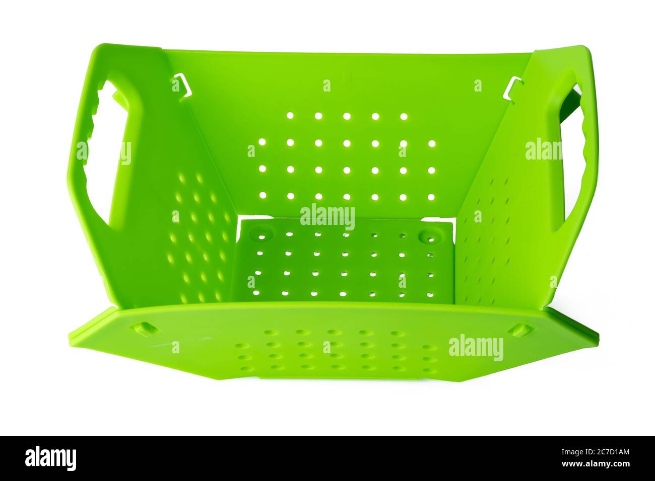 New plastic kitchen colander isolated on white Stock Photo - Alamy