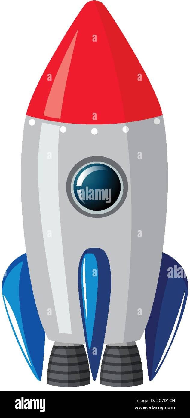 Isolated space rocket cartoon illustration Stock Vector Image & Art - Alamy