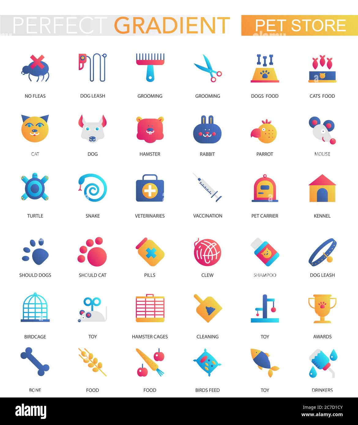 Paw icon flat simple Cut Out Stock Images & Pictures - Alamy