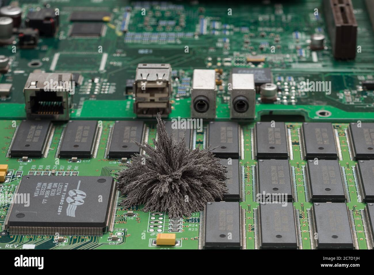 Magnetic fields passing through Mac computer PC boards where iron ...