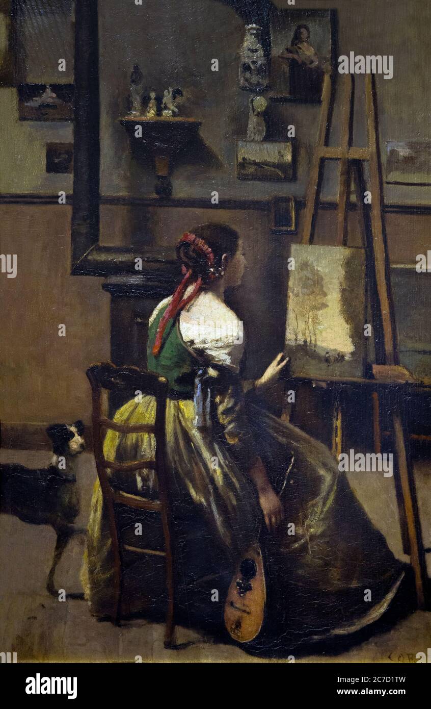 The Artist's Studio, Jean-Baptiste-Camille Corot, circa 1868, National ...