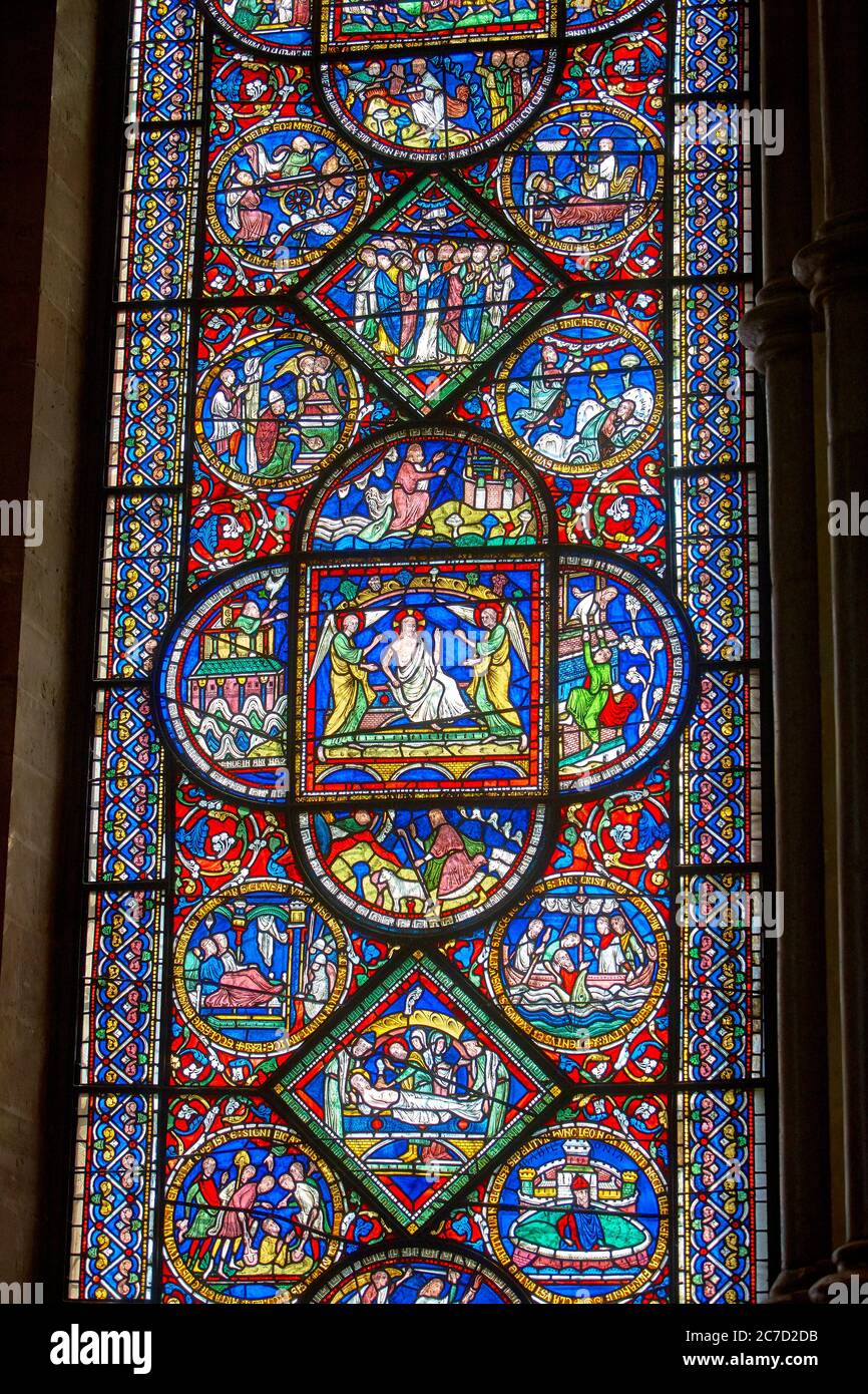 Stained Glass Windows in Canterbury Cathedral in the English Medieval ...