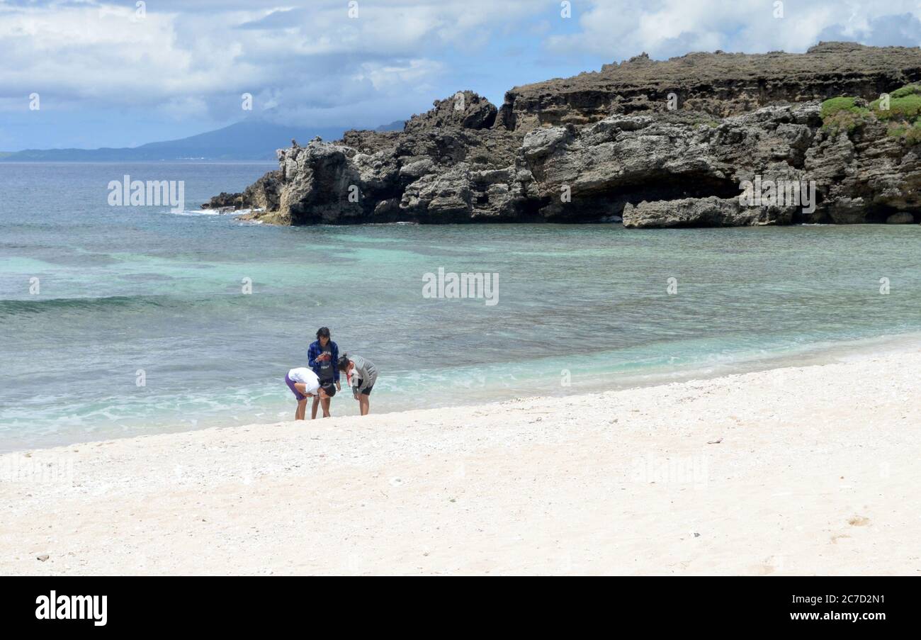 BATANES, PHILIPPINES - May 08, 2018: playing on the beach, batanes ...