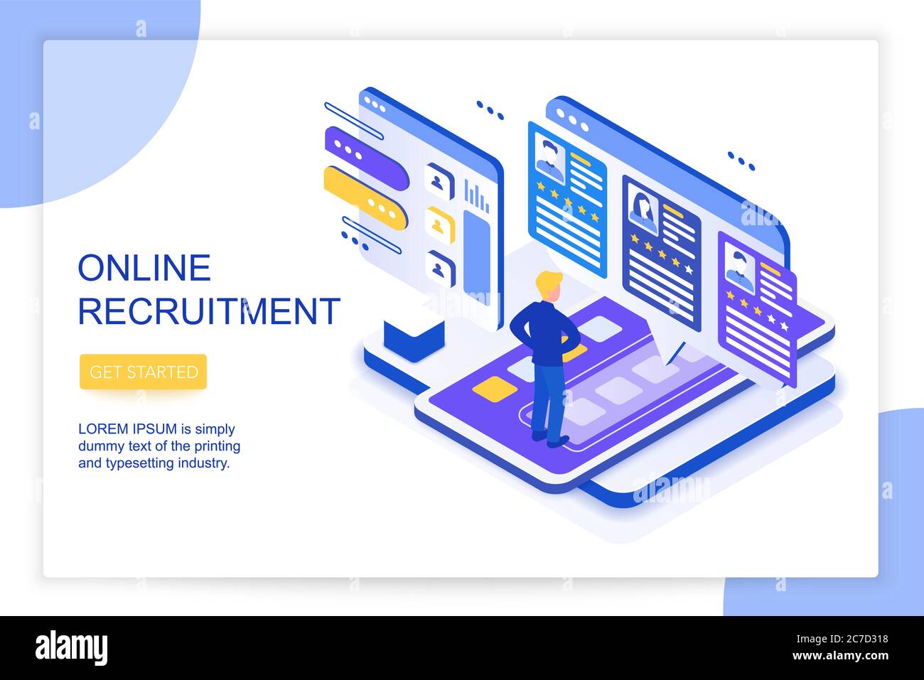 Online job searching and recruitment, human resource concept. We are ...