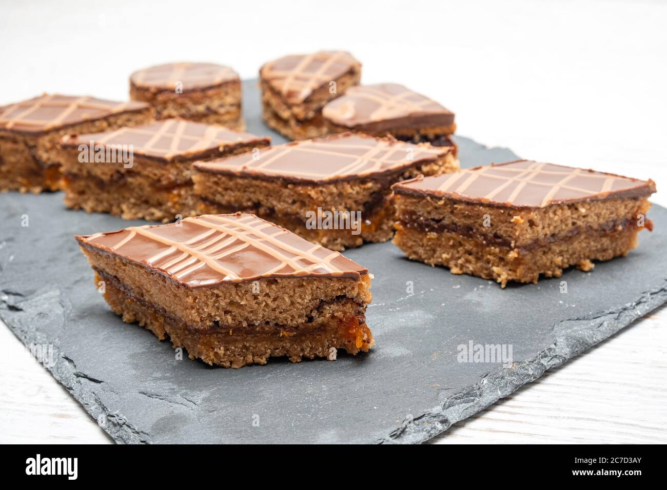 Homemade chocolate and jam cake Stock Photo - Alamy