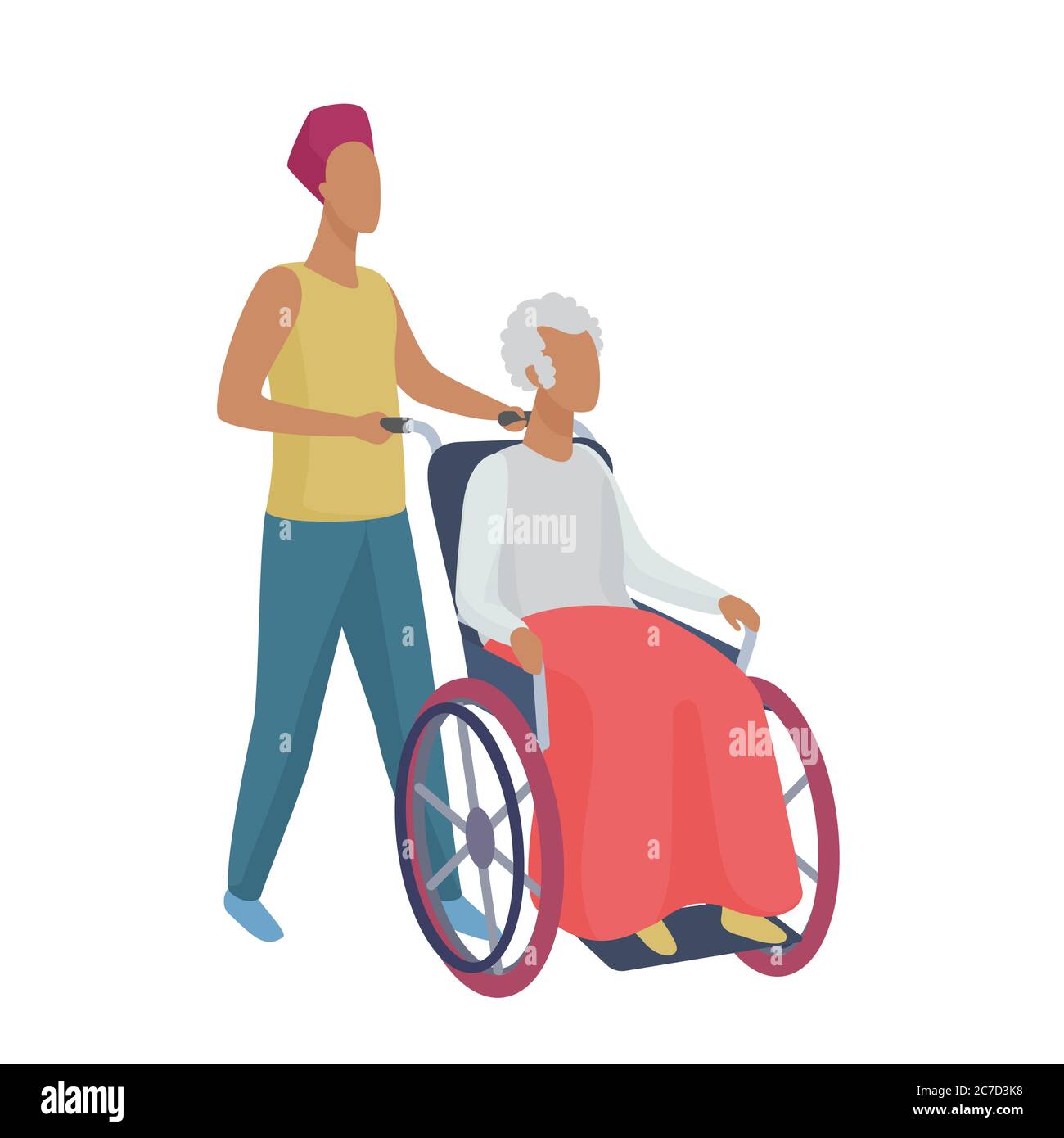 Senior man volunteer in Stock Vector Images - Alamy