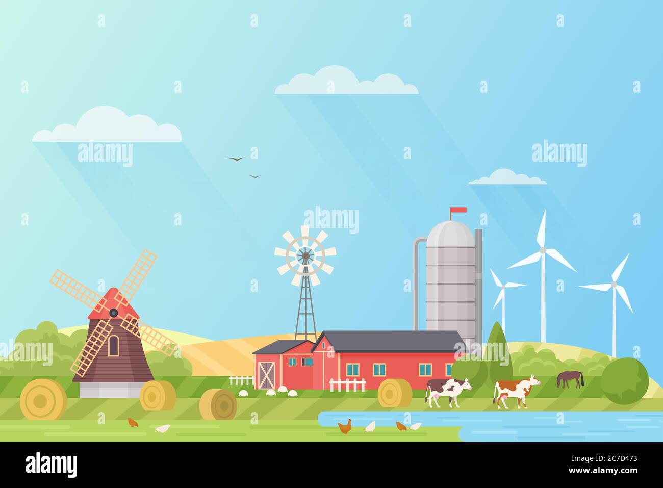 Rural summer flowers Stock Vector Images - Alamy