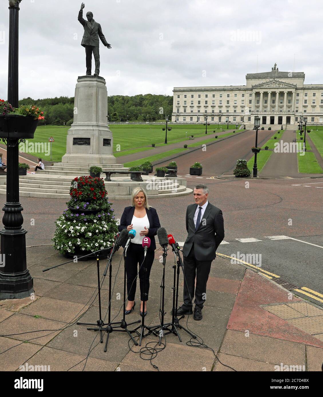 Deputy First Minister Michelle O'Neill with Junior Minister Declan ...
