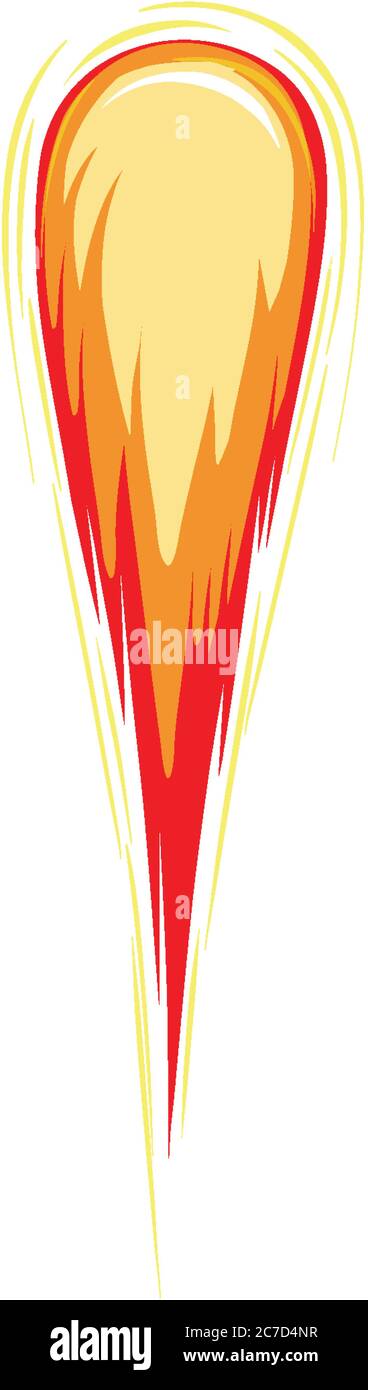 Isolated fire ball on white background illustration Stock Vector Image ...