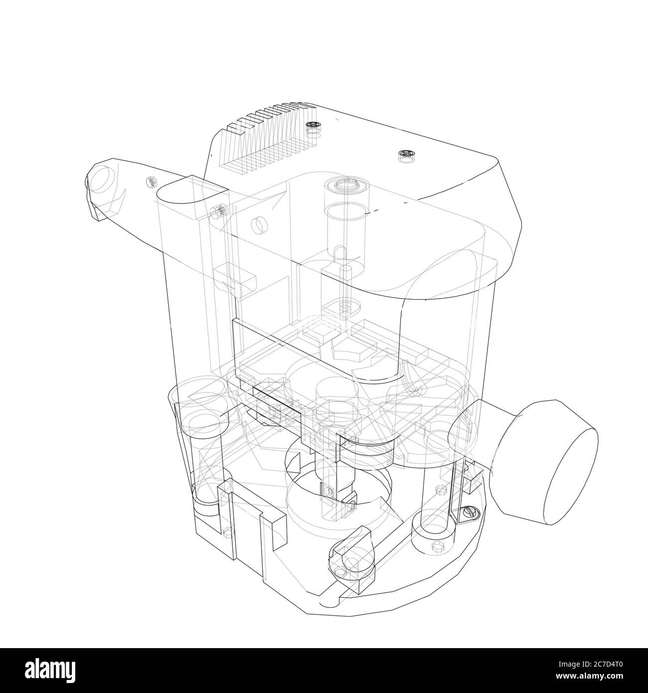 Outline milling machine Stock Photo - Alamy