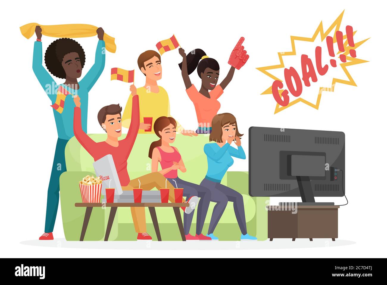 Man cheering tv Cut Out Stock Images & Pictures - Alamy