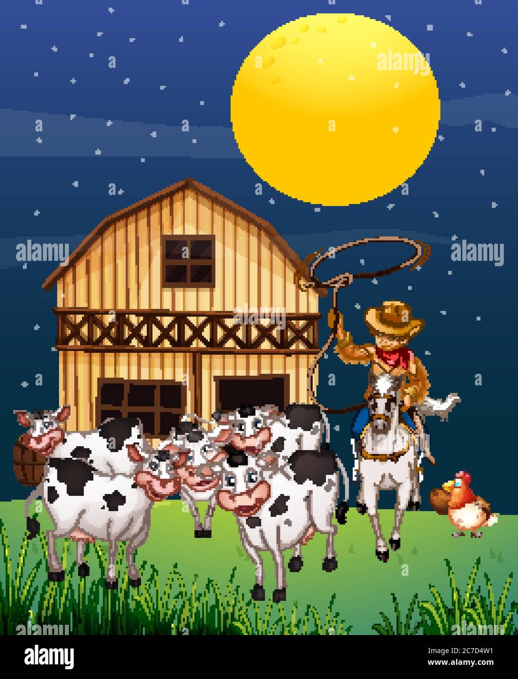 Hay cowboy Stock Vector Images - Alamy