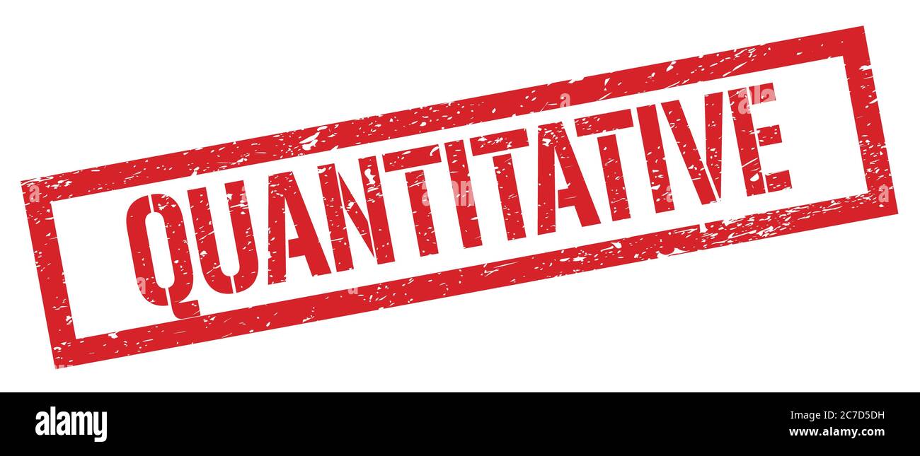 QUANTITATIVE red grungy rectangle stamp sign Stock Photo - Alamy