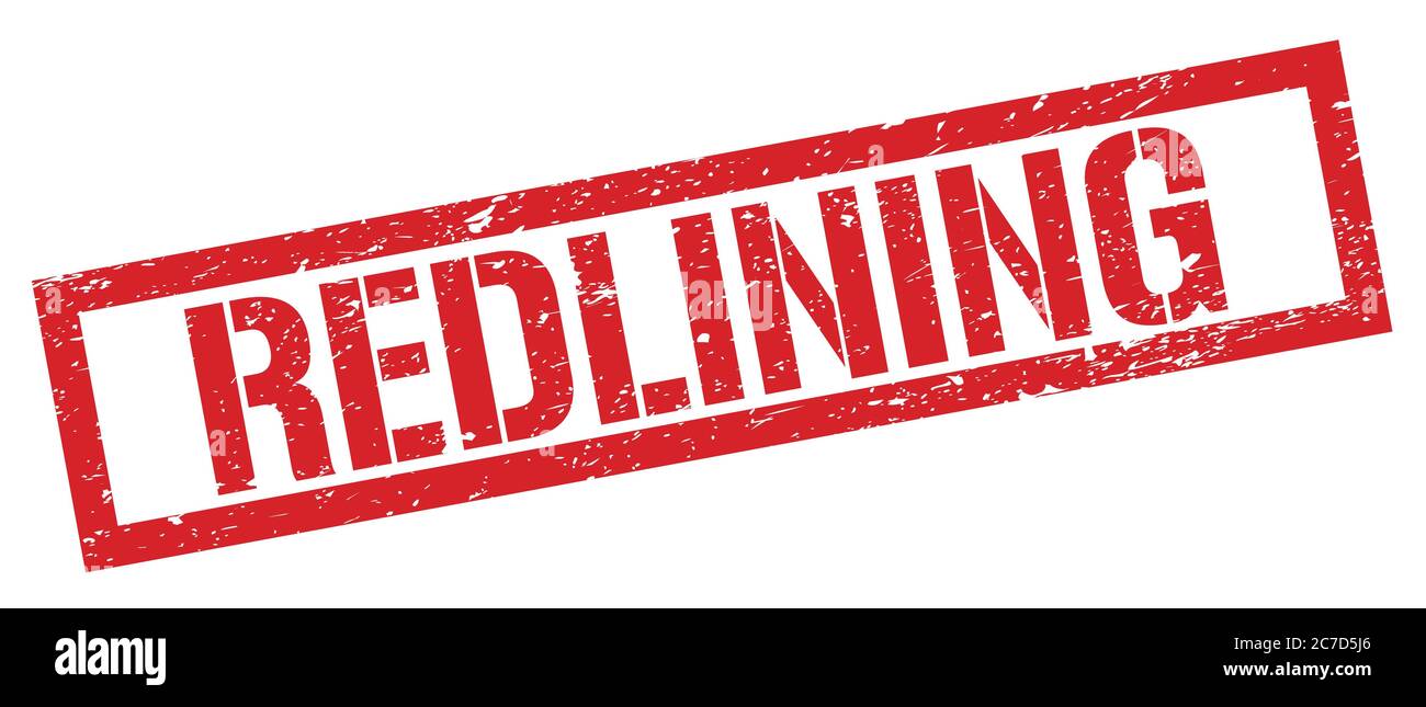 REDLINING red grungy rectangle stamp sign Stock Photo - Alamy