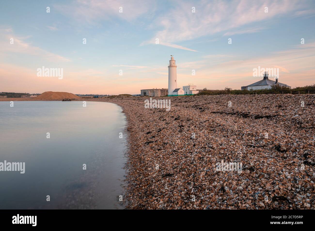 Hurst Point Lighthouse, Solent, Hampshire, England, UK Stock Photo - Alamy