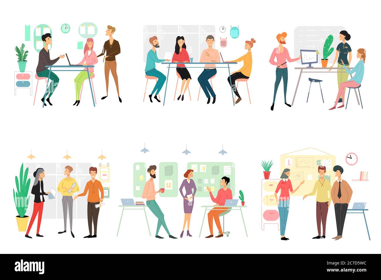 Fun office employees Stock Vector Images - Alamy