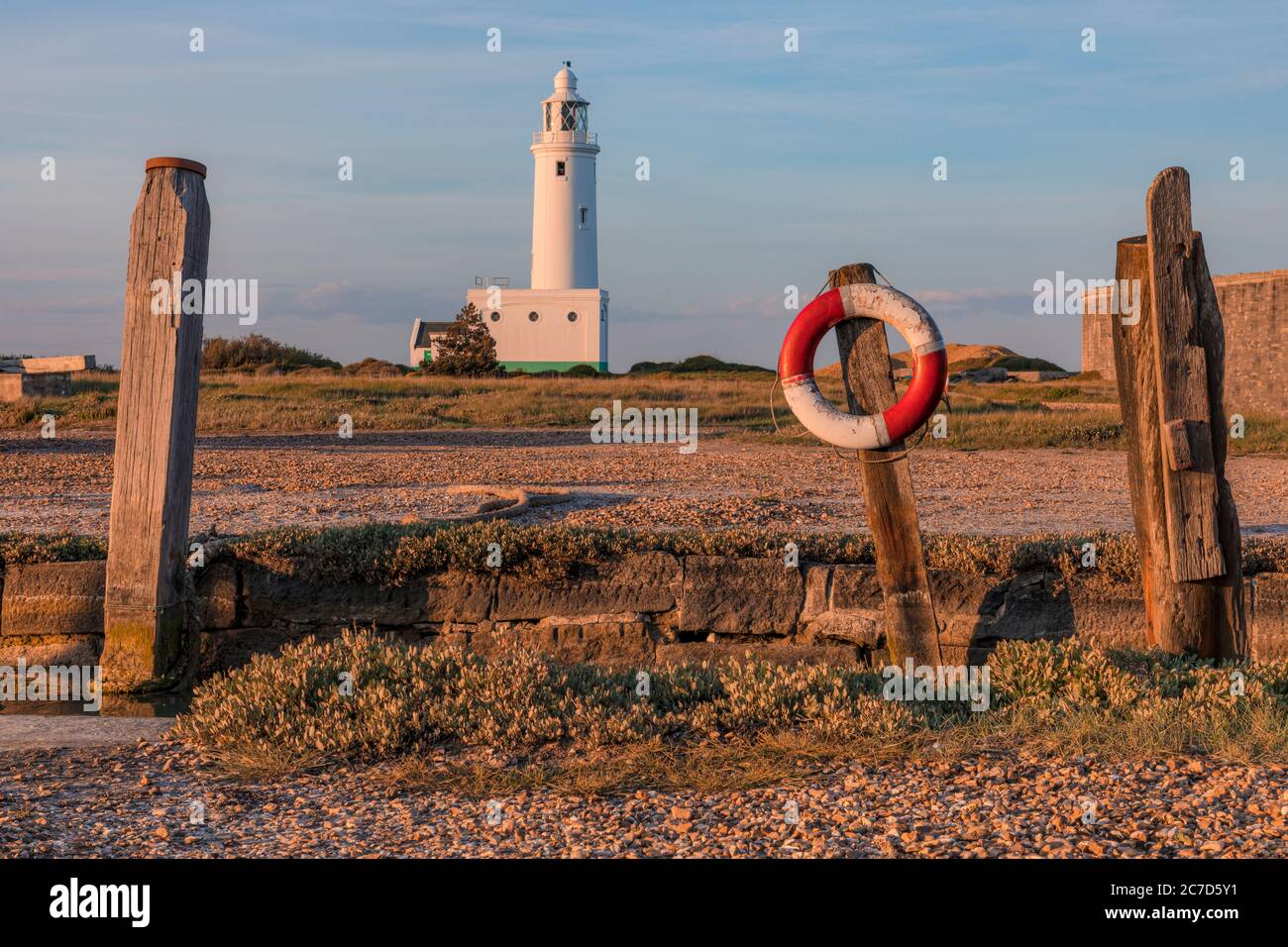 Hurst Point Lighthouse, Solent, Hampshire, England, UK Stock Photo - Alamy