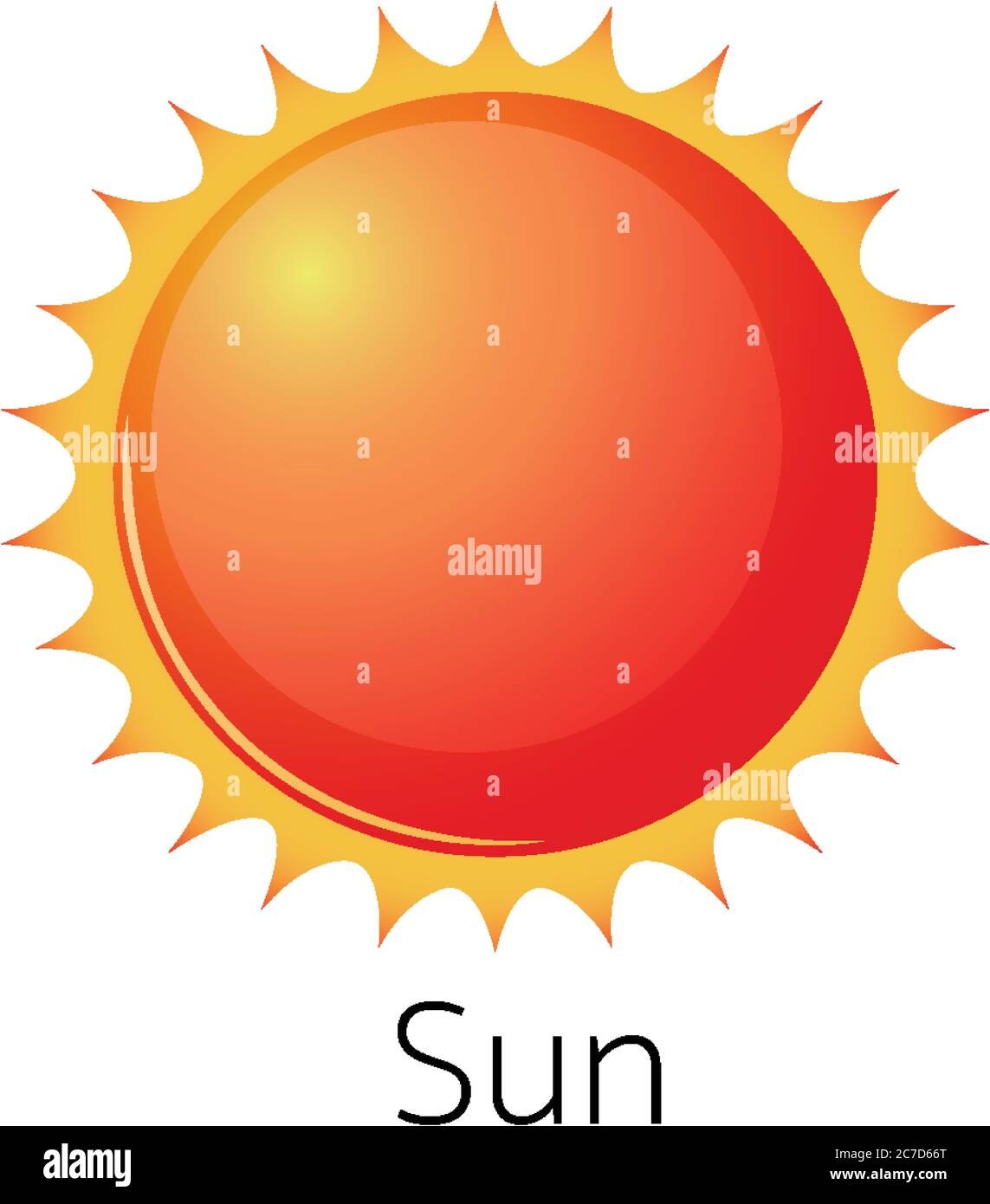 Isolated sun on white background illustration Stock Vector Image & Art ...