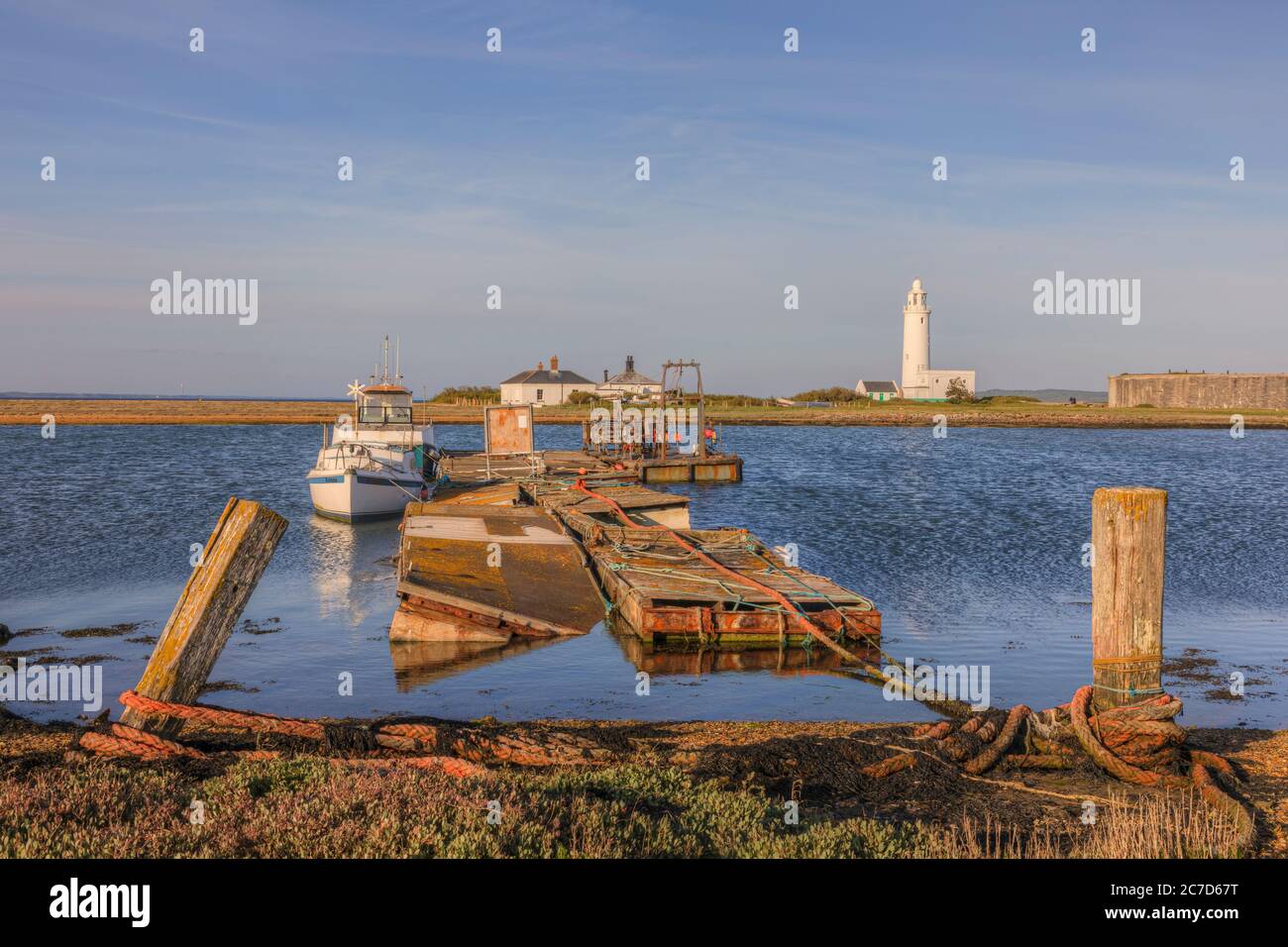 Hurst Point Lighthouse, Solent, Hampshire, England, UK Stock Photo - Alamy