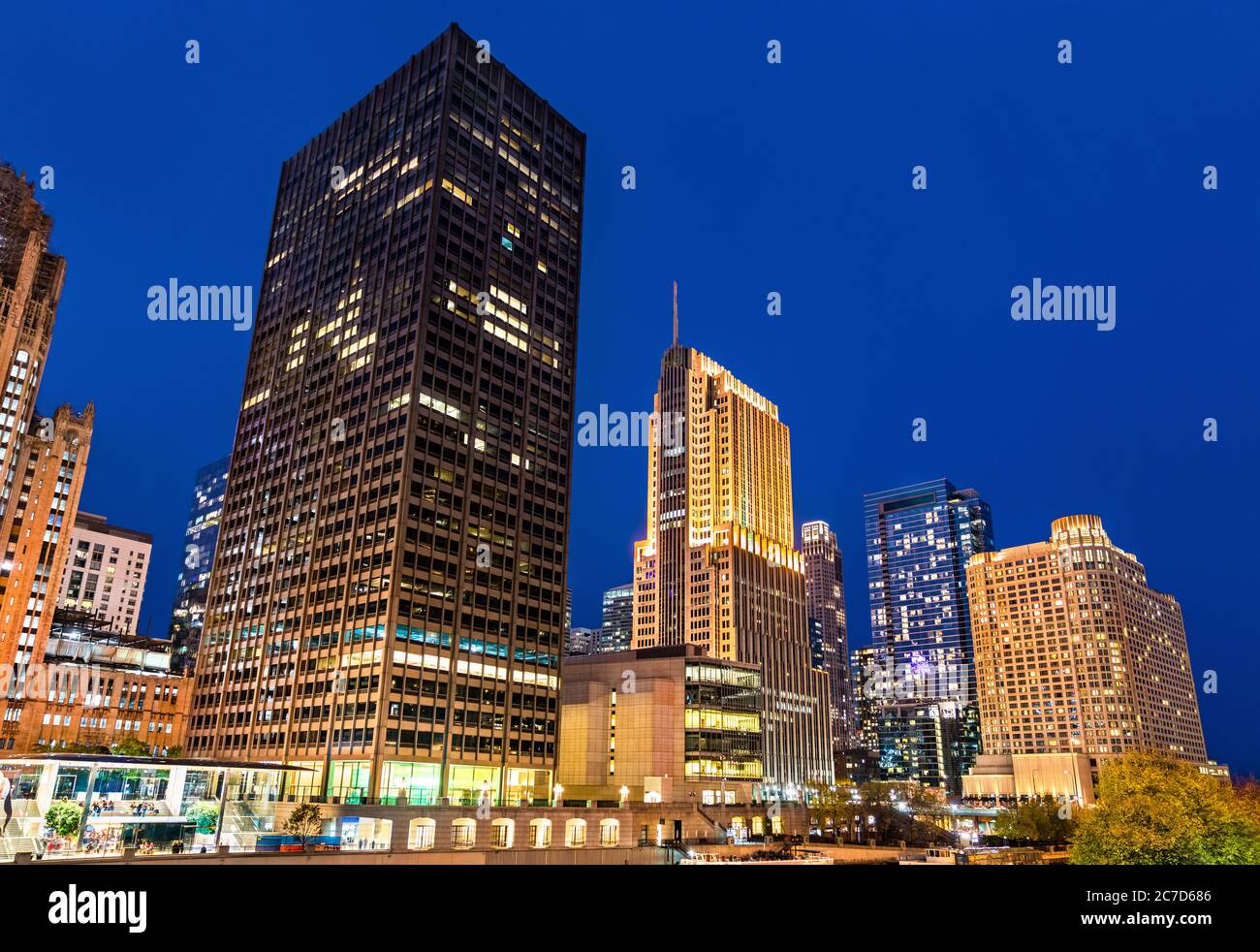 Historic buildings in Downtown Chicago, USA Stock Photo - Alamy