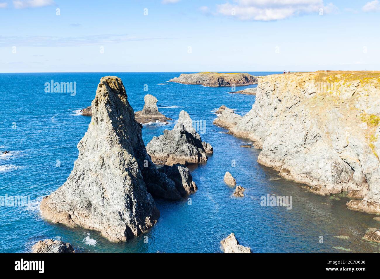 The famous places of the island Belle Ile en Mer, Needles of Port-Coton ...