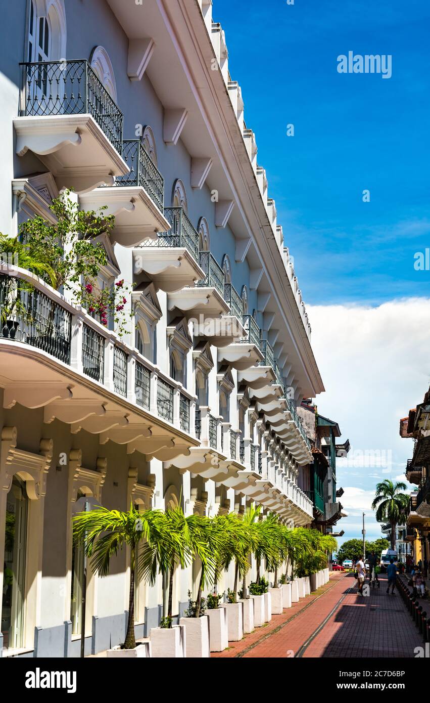Spanish colonial house in Casco Viejo, Panama City Stock Photo - Alamy