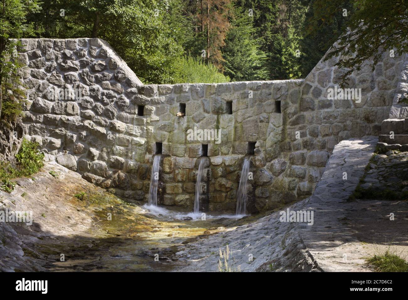 Dam at Bystra river in Kuznice near Zakopane. Poland Stock Photo - Alamy