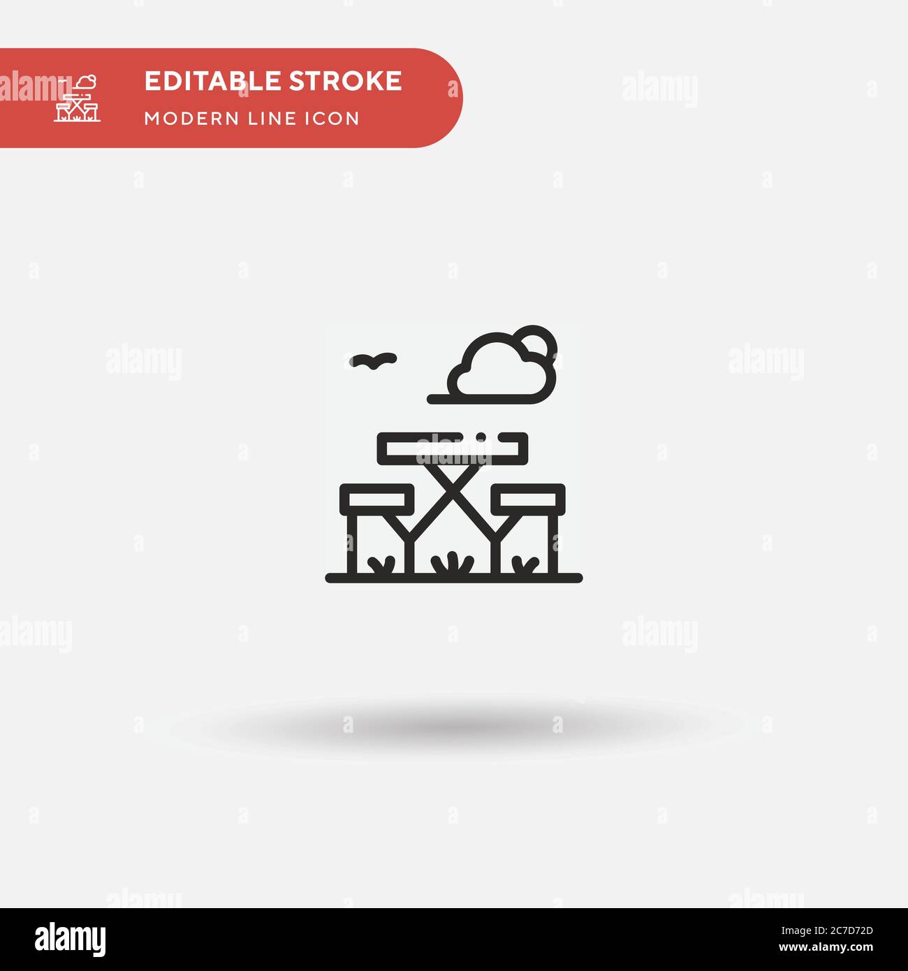 Rest Area Simple vector icon. Illustration symbol design template for ...