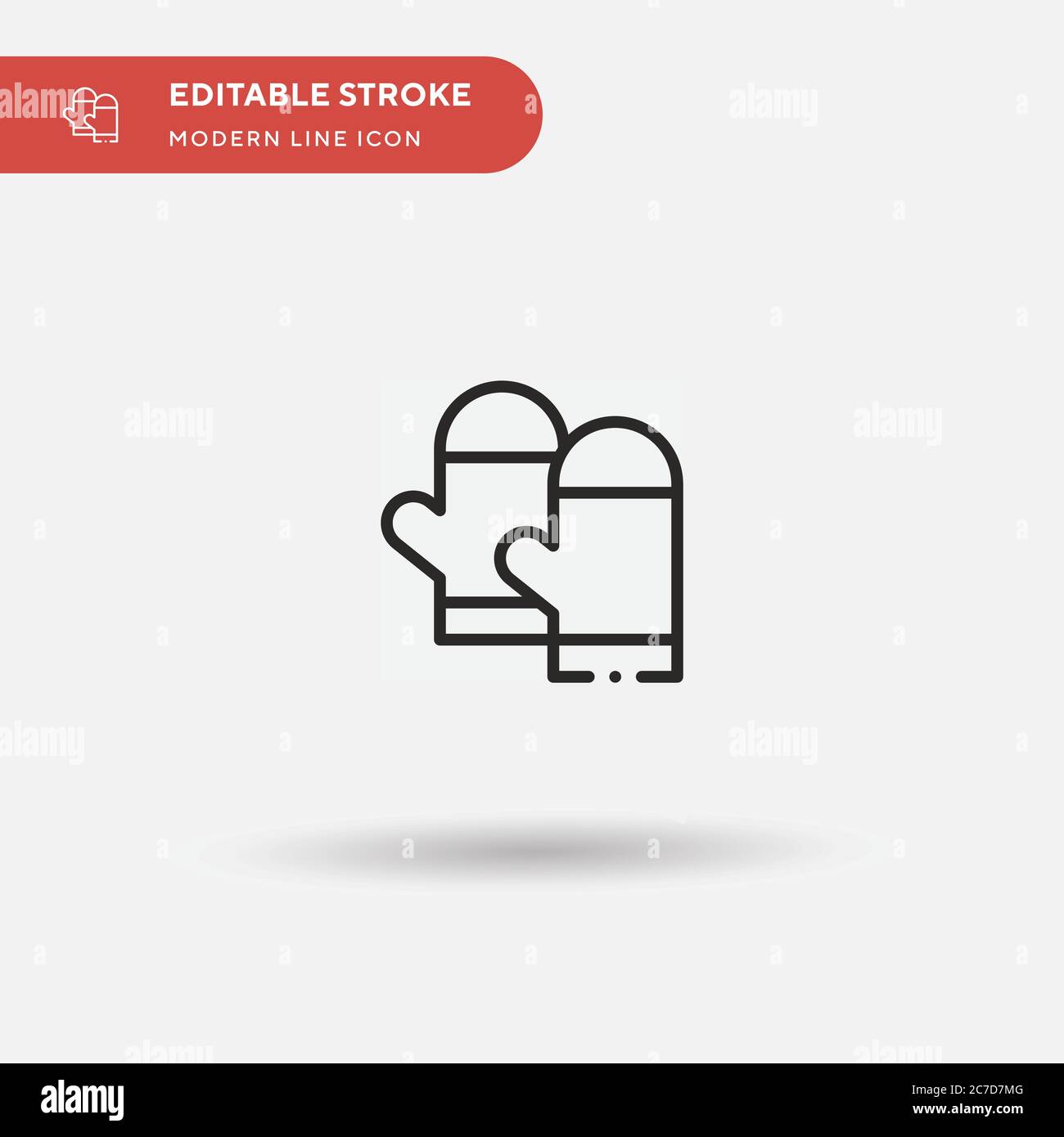 Mittens Simple vector icon. Illustration symbol design template for web ...