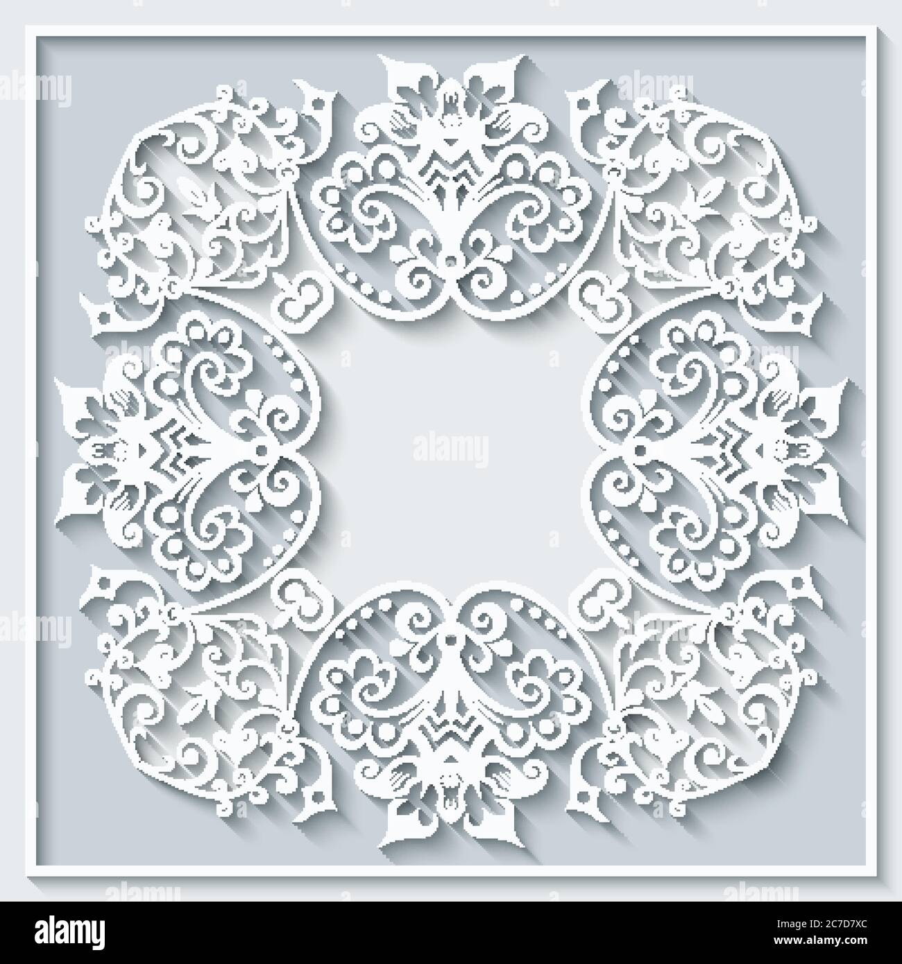 Floral hand drawn vector border. Frame design Stock Vector Image & Art ...