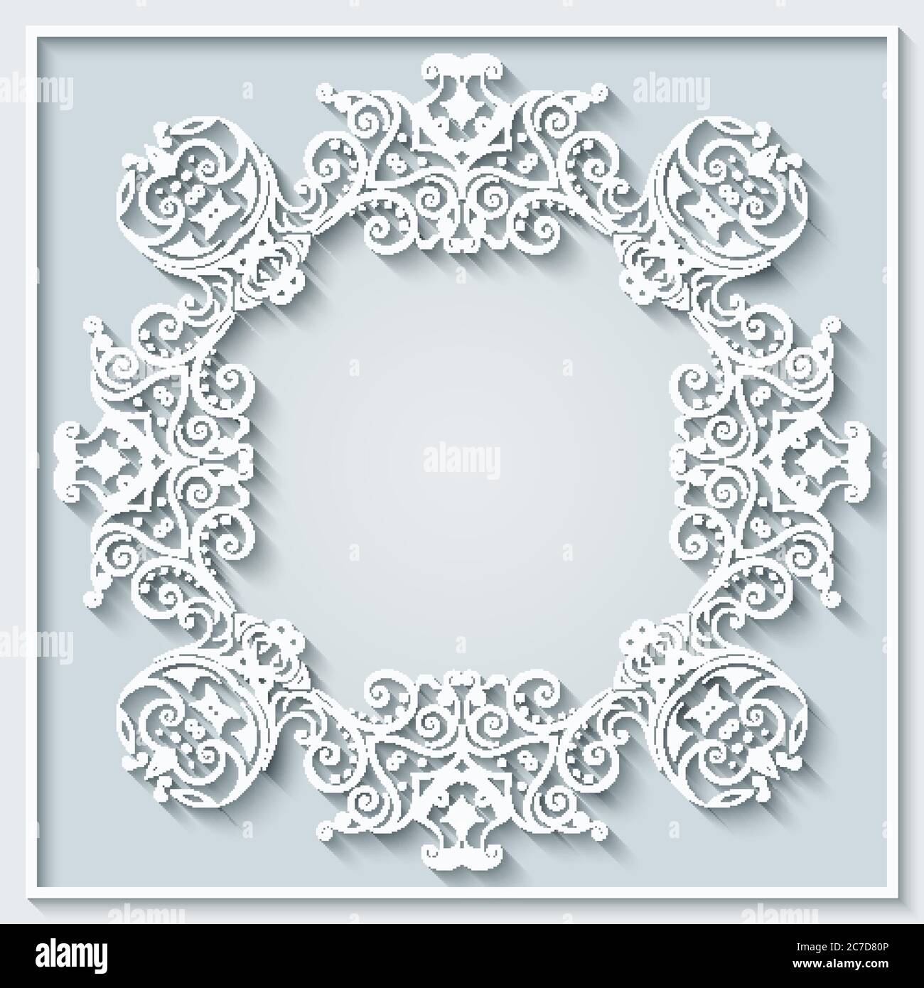 Floral hand drawn vector border. Frame design Stock Vector Image & Art ...