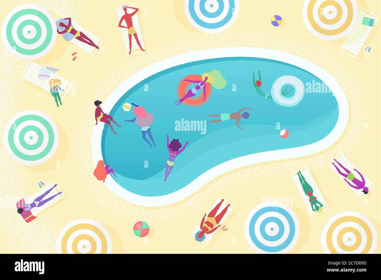 Cartoon sunbathing Stock Vector Images - Alamy