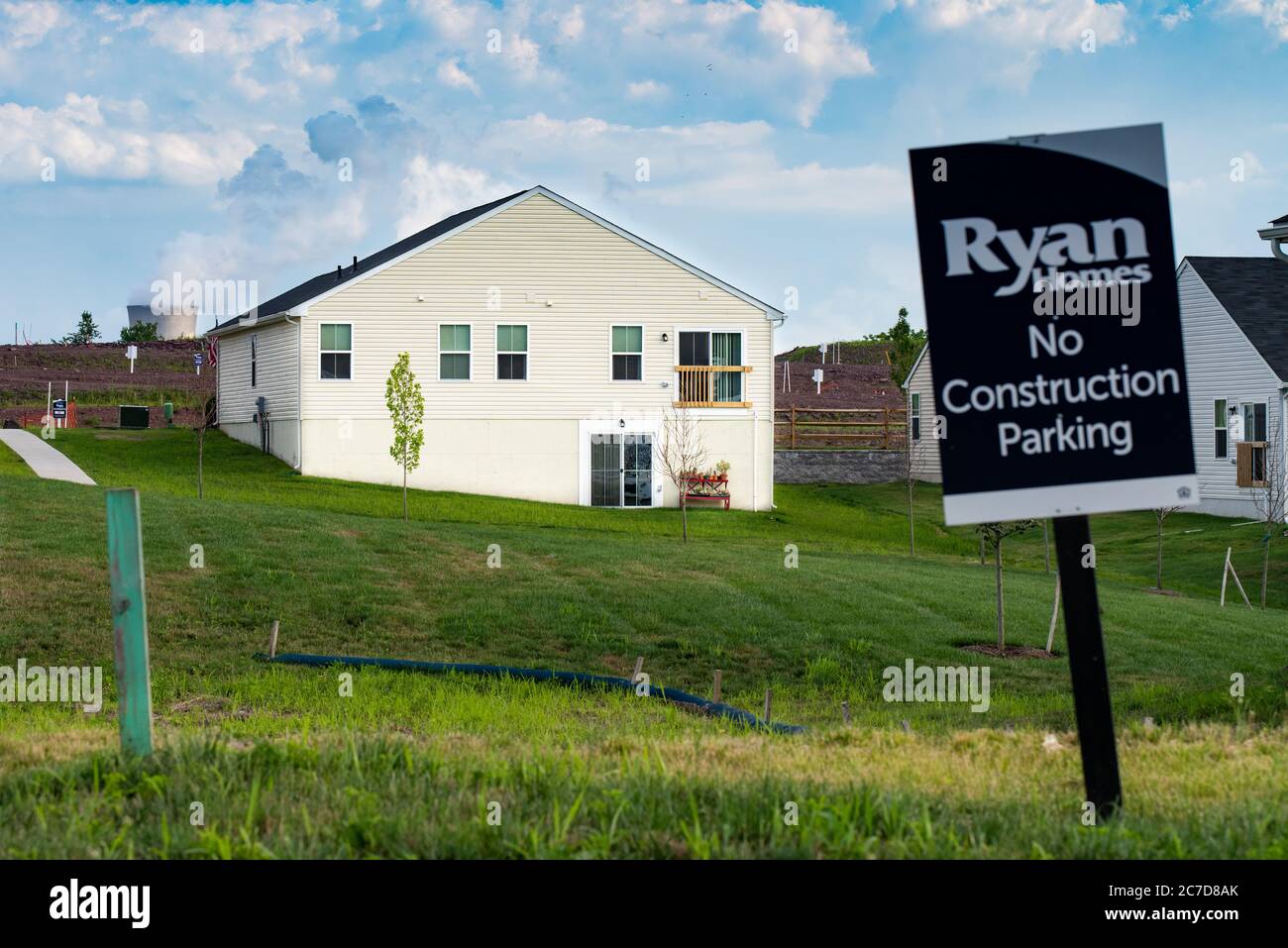 Limerick / USA. The cooling towers at Exelon-operated Limerick nuclear ...
