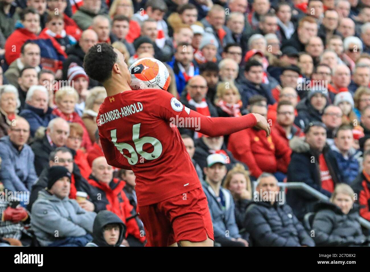 Trent Alexander-Arnold (66) of Liverpool in action during the game ...